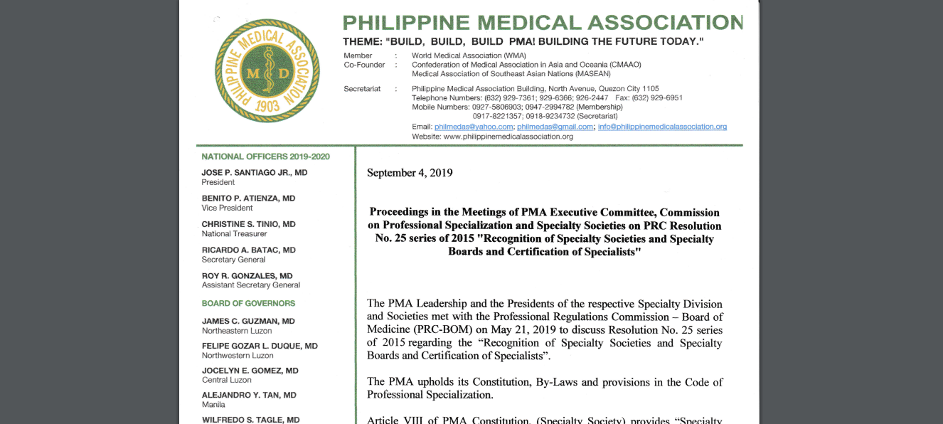 Proceedings in the Meetings of PMA Executive Committee, Commission on ...